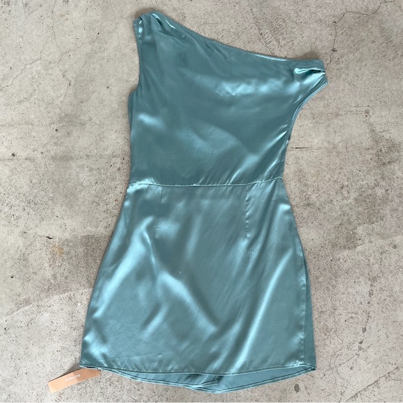 Reformation | Dresses | Reformation Nwt Alanis Silk Dress In Verdigris ...